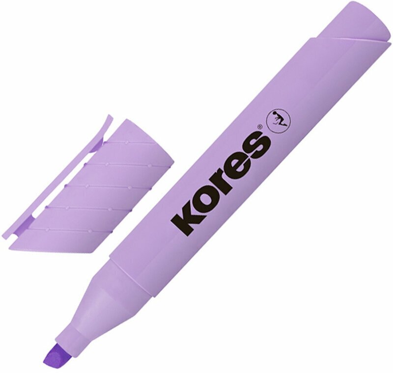 Текстовыделитель Kores High Liner Plus Pastel фиолетовый (толщина линии 0.5-5 мм), 1536765