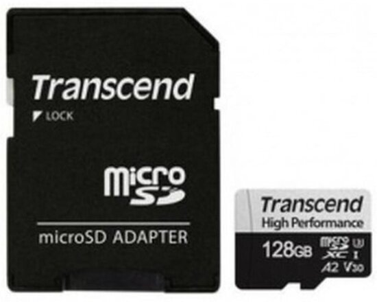 Карта памяти Transcend micro SDXC 128Gb 340S UHS-I U3 V30 A2 + ADP (160/90 Mb/s)