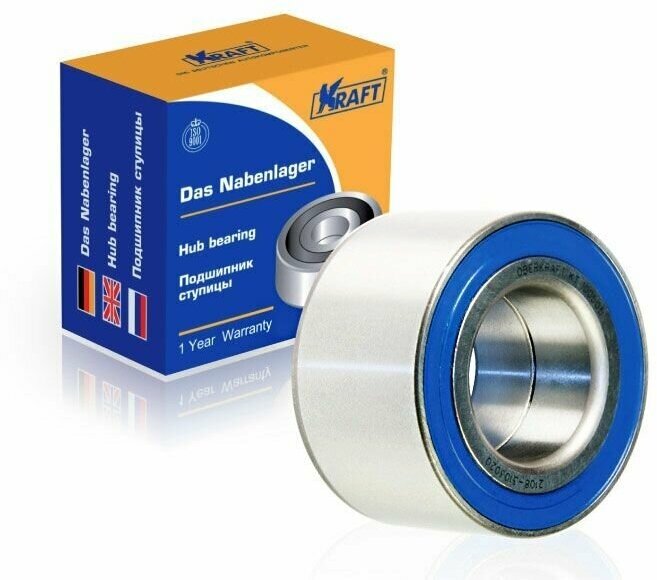 Подшипник ступицы передний для ВАЗ 2108, 21099, 2110-2115, 1117-1119 Калина, 2170-2172 Приора, задний 2141 Москвич (до 2008 г) арт KT100505