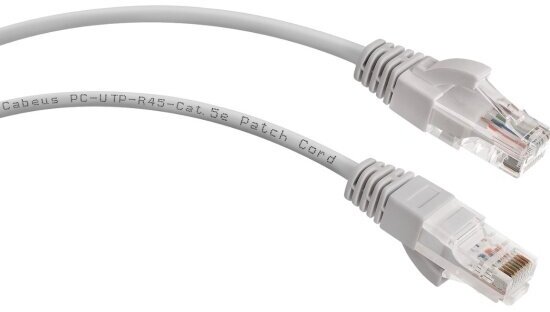 Патч-корд Гарнизон CCA light UTP кат.5e, 1.5м, литой, многожильный (серый) (PC-UTP-5e-1.5)