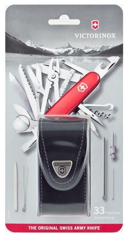 Нож перочинный Victorinox SwissChamp (1.6795. LB1) 91мм 33функций красный блистер