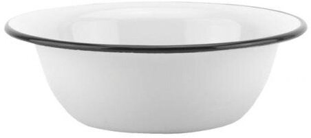 Миска эмалированная Эмаль 0305 универсальная белая, диаметр 17см объем 0.6л / салатник для кухни