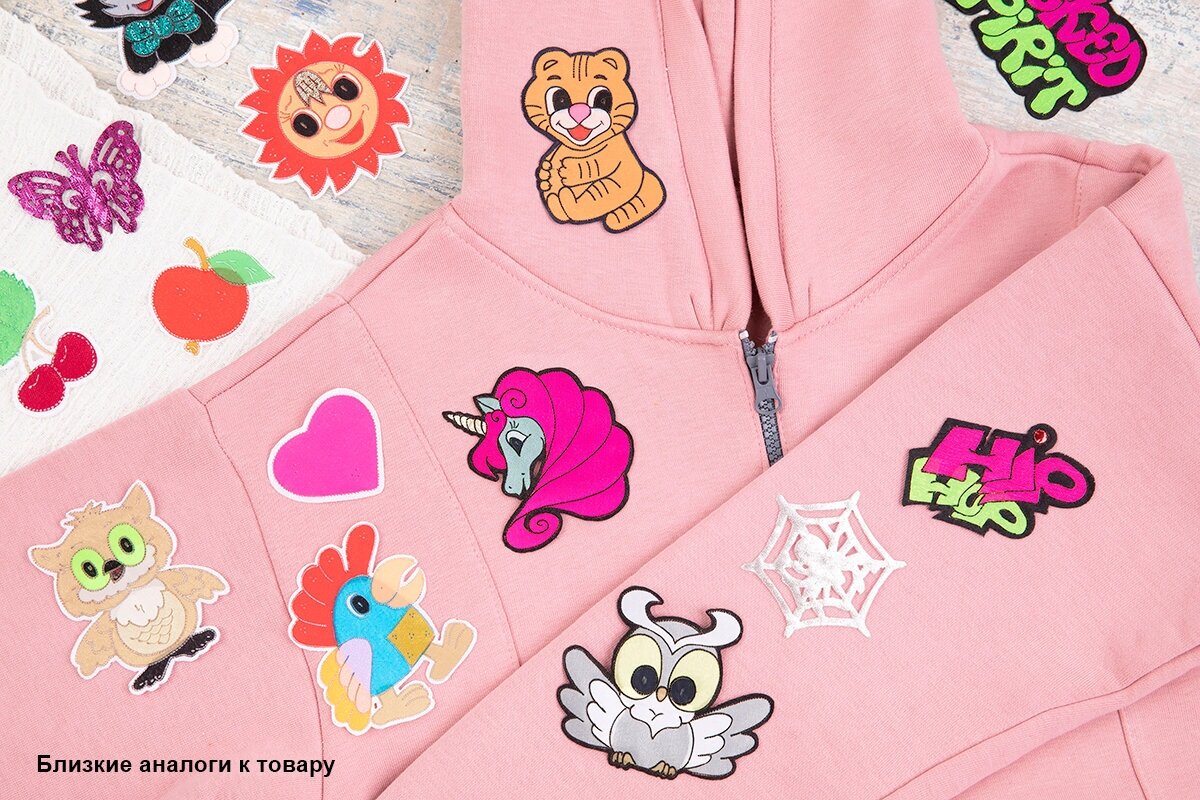 BLITZ термоаппликация №4 4-23 вишнядекоративная нашивка для ткани, размер 6.5×4.5 см