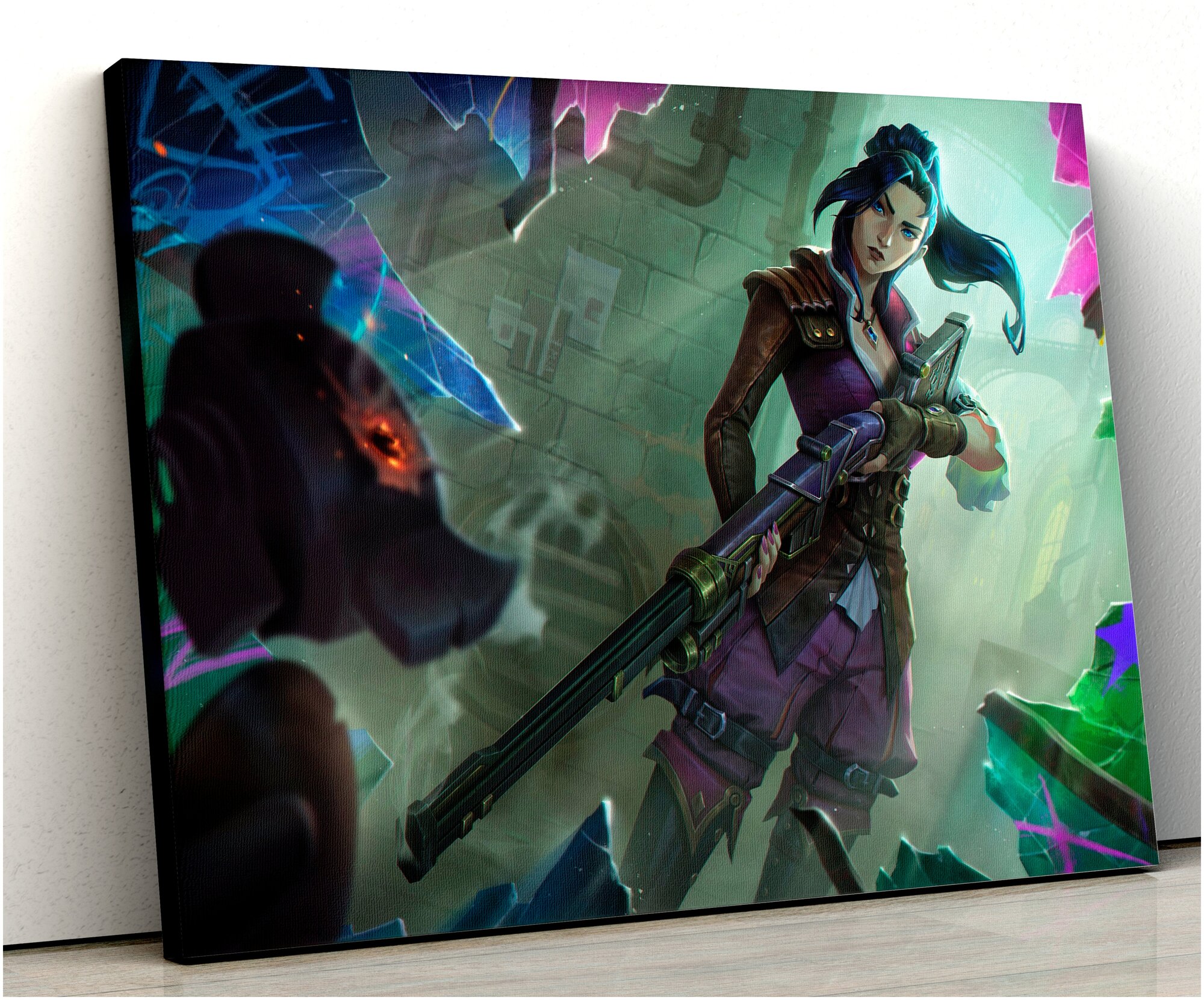 Картина на холсте с подрамником Аркейн/Arcane: League of Legends, герои. Картина, которая украсит интерьер комнаты, подчеркнет современный стиль Вашего жилья. Качественная печать, экологически безопасные материалы. Сделано в России, 20x35 см