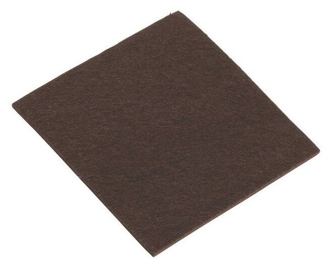 Подкладка фетр коричневый 100х100мм для рукоделия и шитья, прочная и экологичная