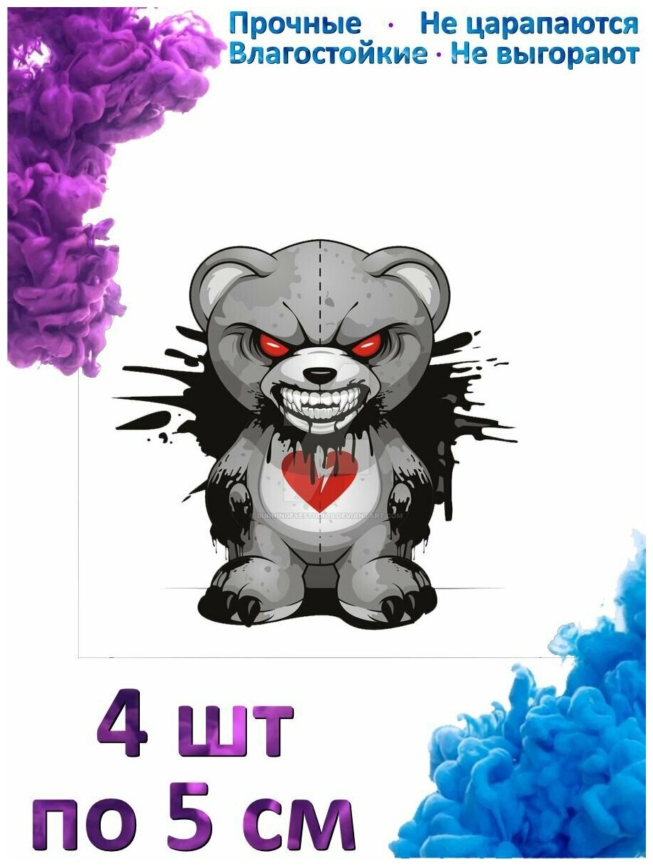 Наклейка на авто "Мишка монстр мистер"