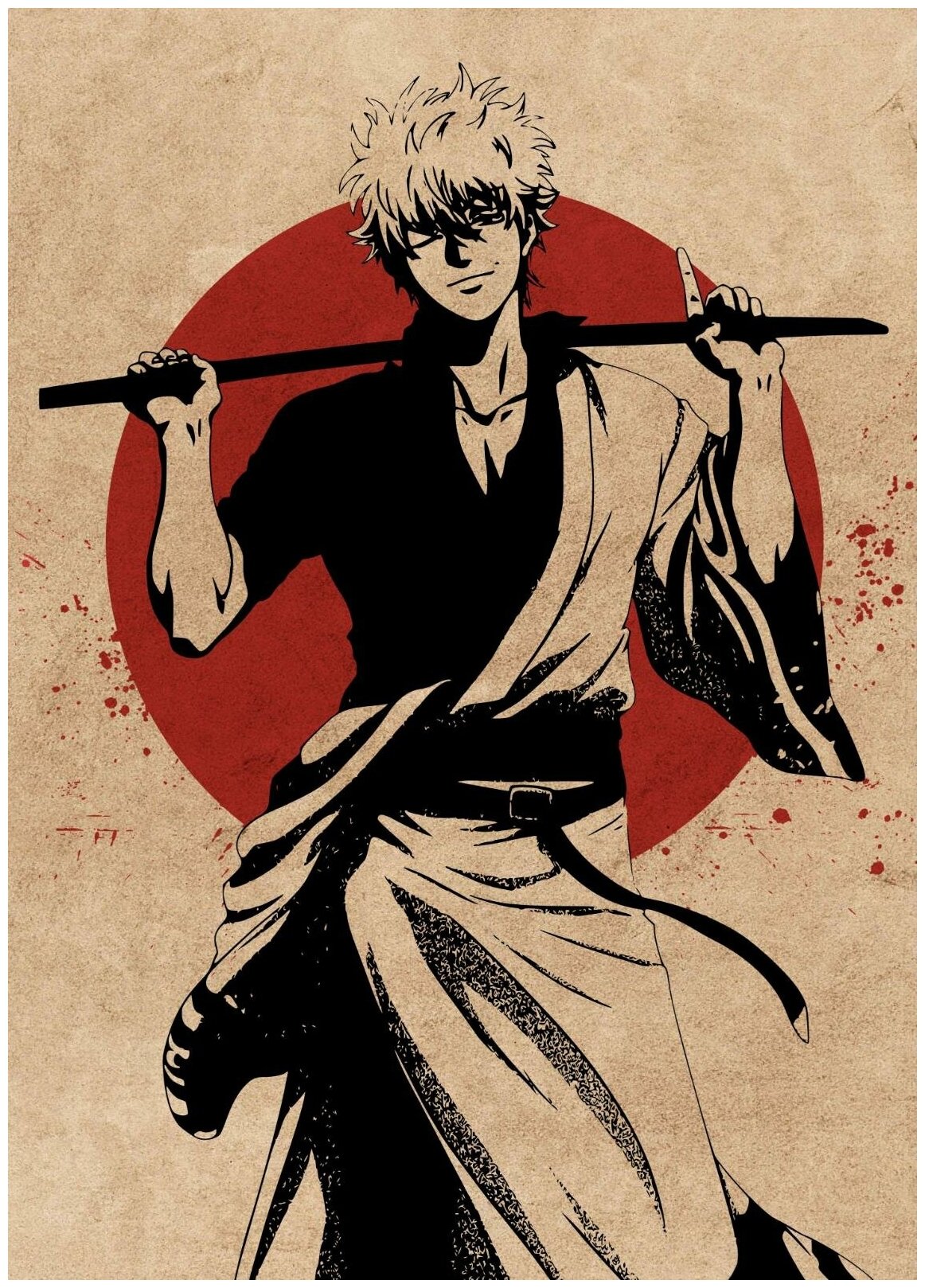 Постер / Плакат / Картина Гинтама 50х70 см в подарочном тубусе