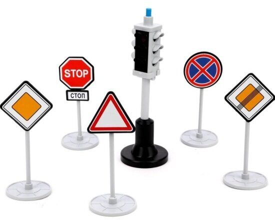 Игровой набор Форма С-159-Ф Светофор с дорожными знаками