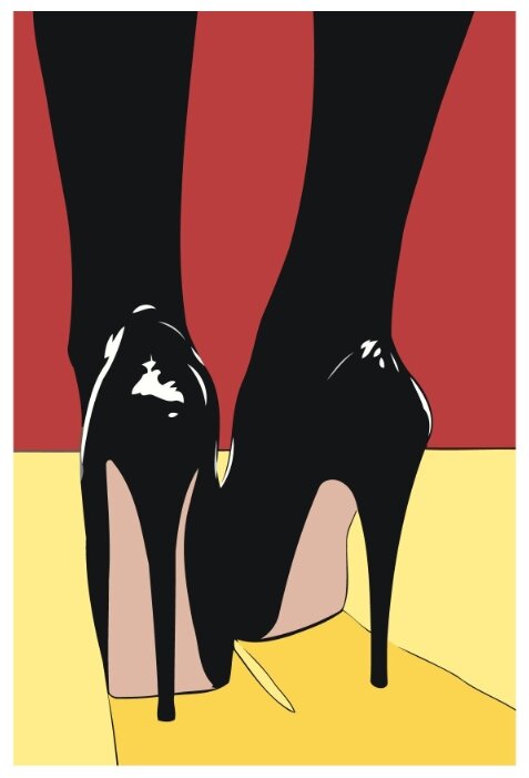 Черные туфли Раскраска картина по номерам на холсте