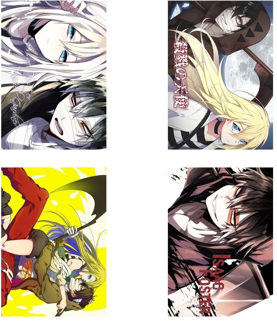 Плакат 4 шт набор А4 аниме Ангел кровопролития / Айзек / Рейчел постер №4