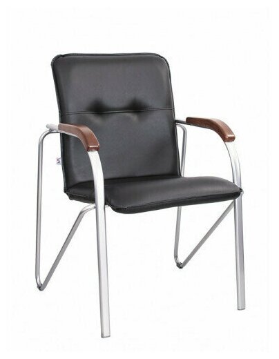 Кресло для посетителя Самба хром SAMBA chrome, V4 черный