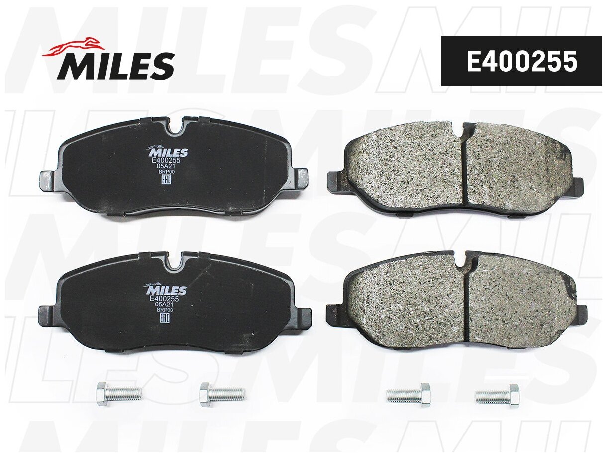 Колодки тормозные Land Rover Discovery III 04-; Range Rover 02- передние Low-metallic Miles