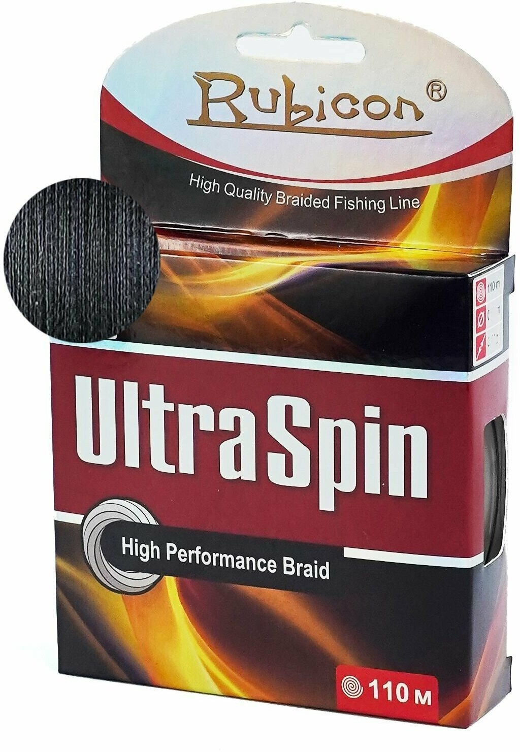 Плетеный шнур для рыбалки Ultra Spin 110 м black, 0,22mm