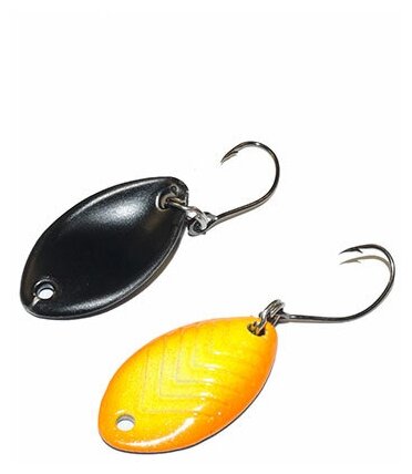 Блесна микроколебалка "Лепесток" 0,9г, L-1,7см (цв.05 желт. оранж.-черный)