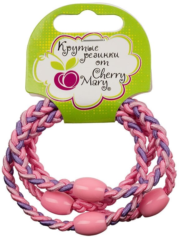 CHERRY MARY R6012 Набор резинок для волос 4 шт №01 ассорти без металла для ношения
