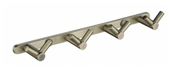 Крючок для ванной KAISER 0034 с 4-мя V-крючками, цвет бронза