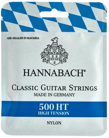 Hannabach 500HT Комплект струн для классической гитары, посеребренная медь, сильное натяжение