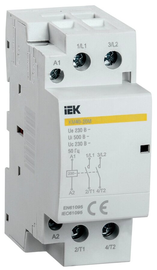 Контактор модульный КМ40-20М AC IEK MKK11-40-20