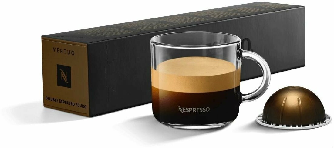 Кофе в капсулах Nespresso Vertuo DOUBLE ESPRESSO SCURO 80 мл, 10 капсул в уп, 1 упаковка