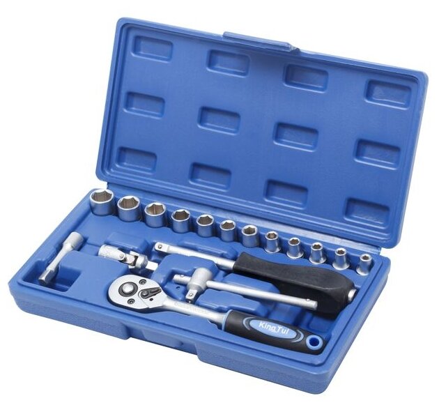 KINGTUL KT17 Набор инструментов 17пр, 1/4,6гр. (4-13мм)