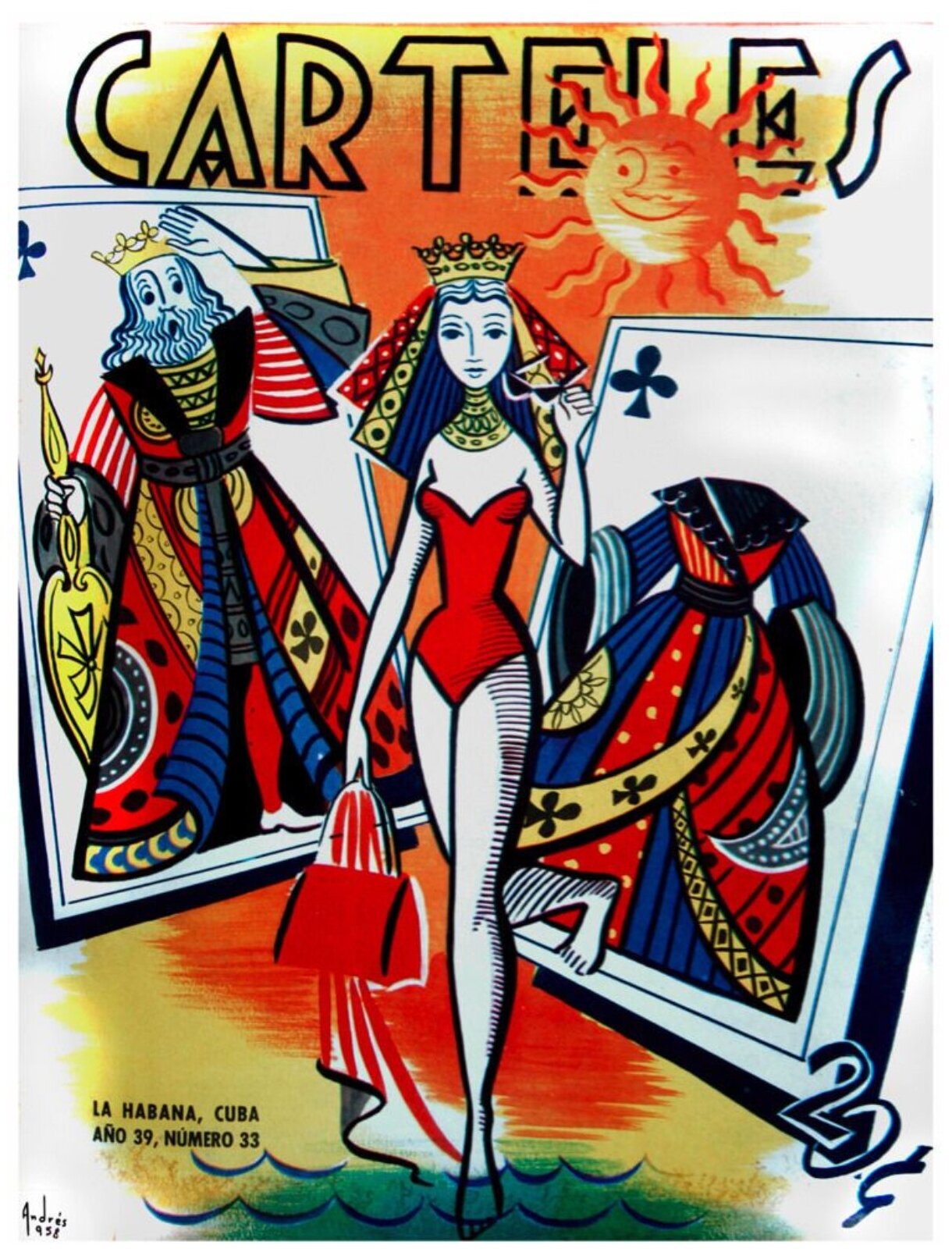 Постер / Плакат / Картина Короли и Дама 40х50 см в подарочном тубусе