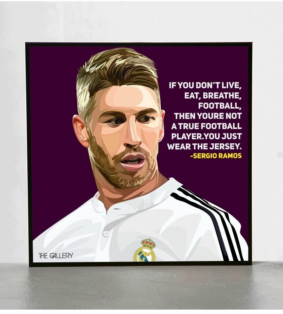 Картина постер Поп-арт Серхио Рамос Реал Мадрид ПСЖ