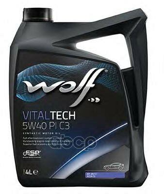 Wolf Масло моторное WOLF VITALTECH 5W40 PI C3 4L