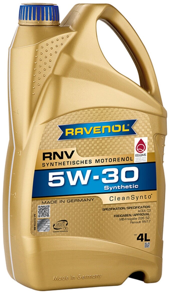 Моторное масло RAVENOL RNV SAE 5W-30 (4л)