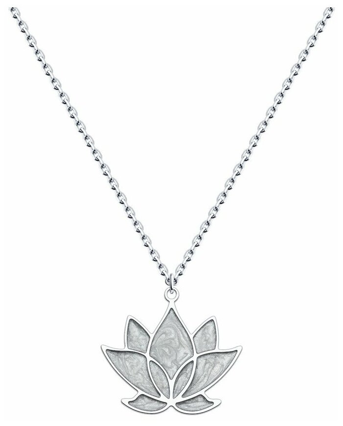 Колье, серебро, 925 проба, родирование, эмаль