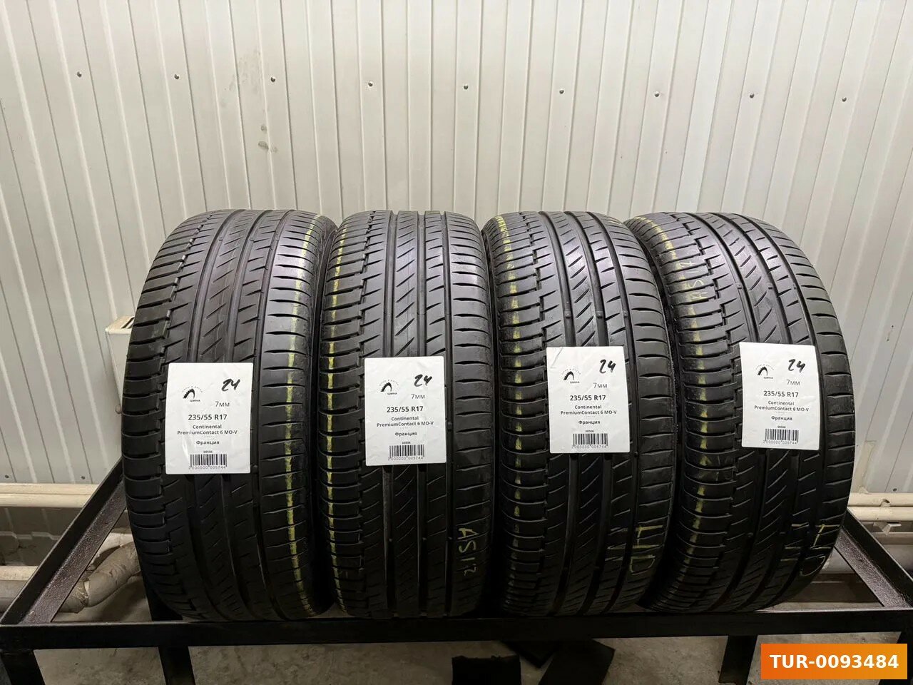 Комплект (4 шт) летних БУ шин Continental PremiumContact 6 235/55 R17 10% износ 8220521596