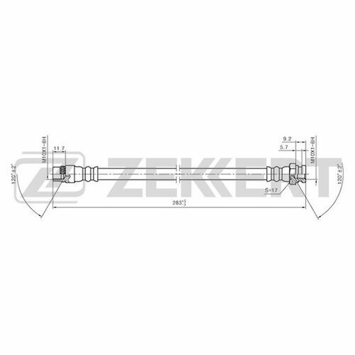 Шланг тормозной ZEKKERT bs9237 для Citroen Berlingo, Xsara Picasso; Peugeot Partner