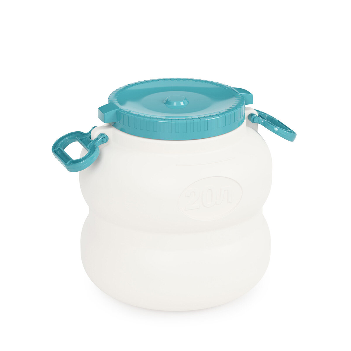 Канистра-бочка пластиковая Альтернатива Байкал, с крышкой и навесными ручками, 20 л, цвет: микс