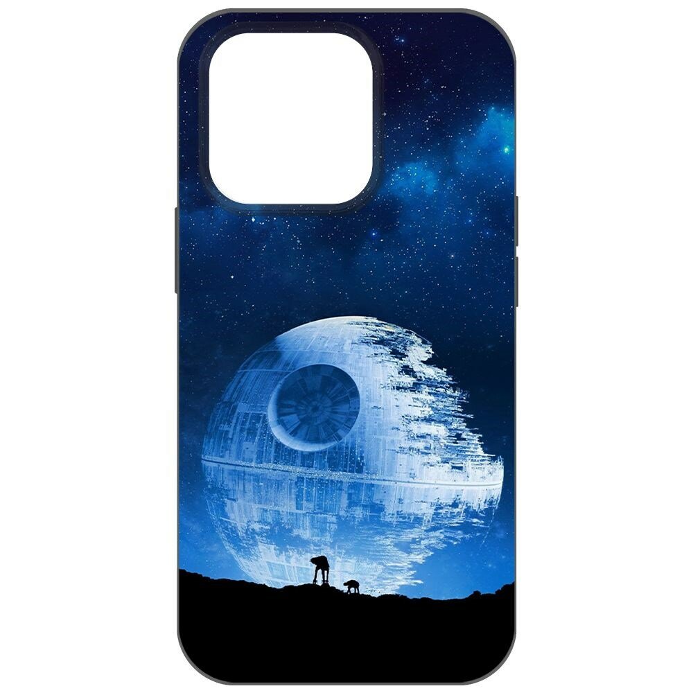 Чехол-накладка Krutoff Soft Case Звездные Войны. Звезда смерти для iPhone 14 Pro черный