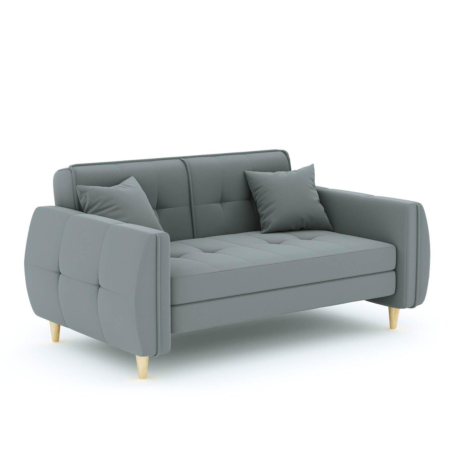 Диван-кровать Банита 120 в сером велюре С25