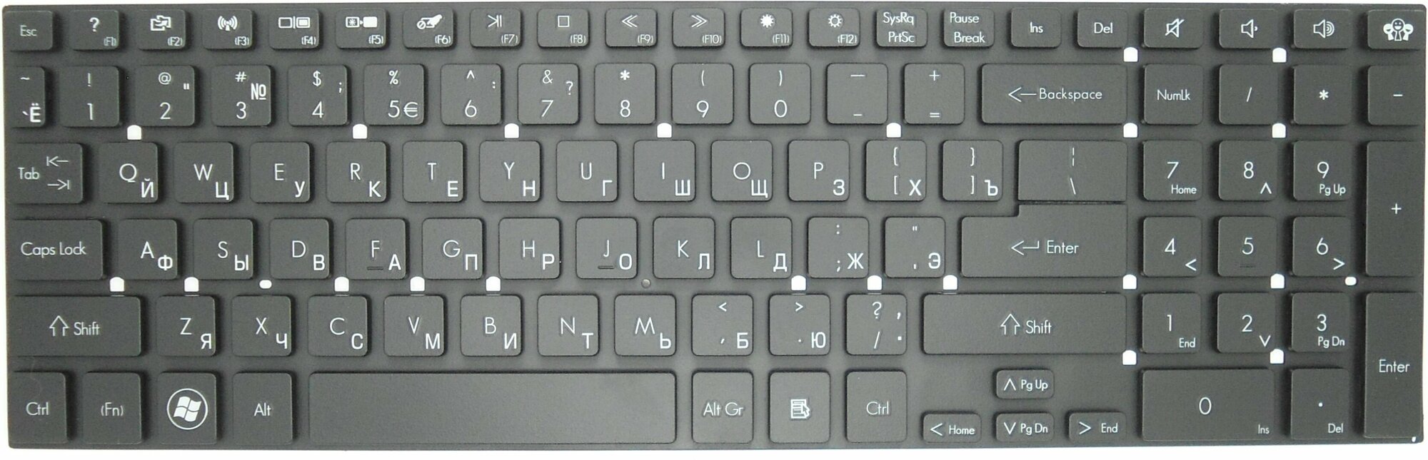 Клавиатура для ноутбука Packard Bell Easynote TV11CM Черная P. n: MP-10K33SU-698