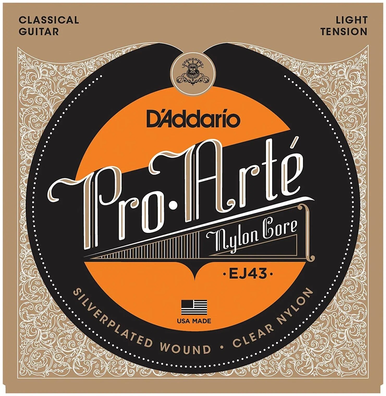 Струны для классической гитары D'Addario EJ43 PRO-ARTE NYLON, LIGHT TENSION