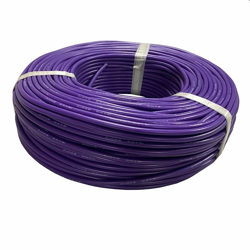 Провод силиконовый 12AWG 4,0 мм кв 100 м (фиолетовый)
