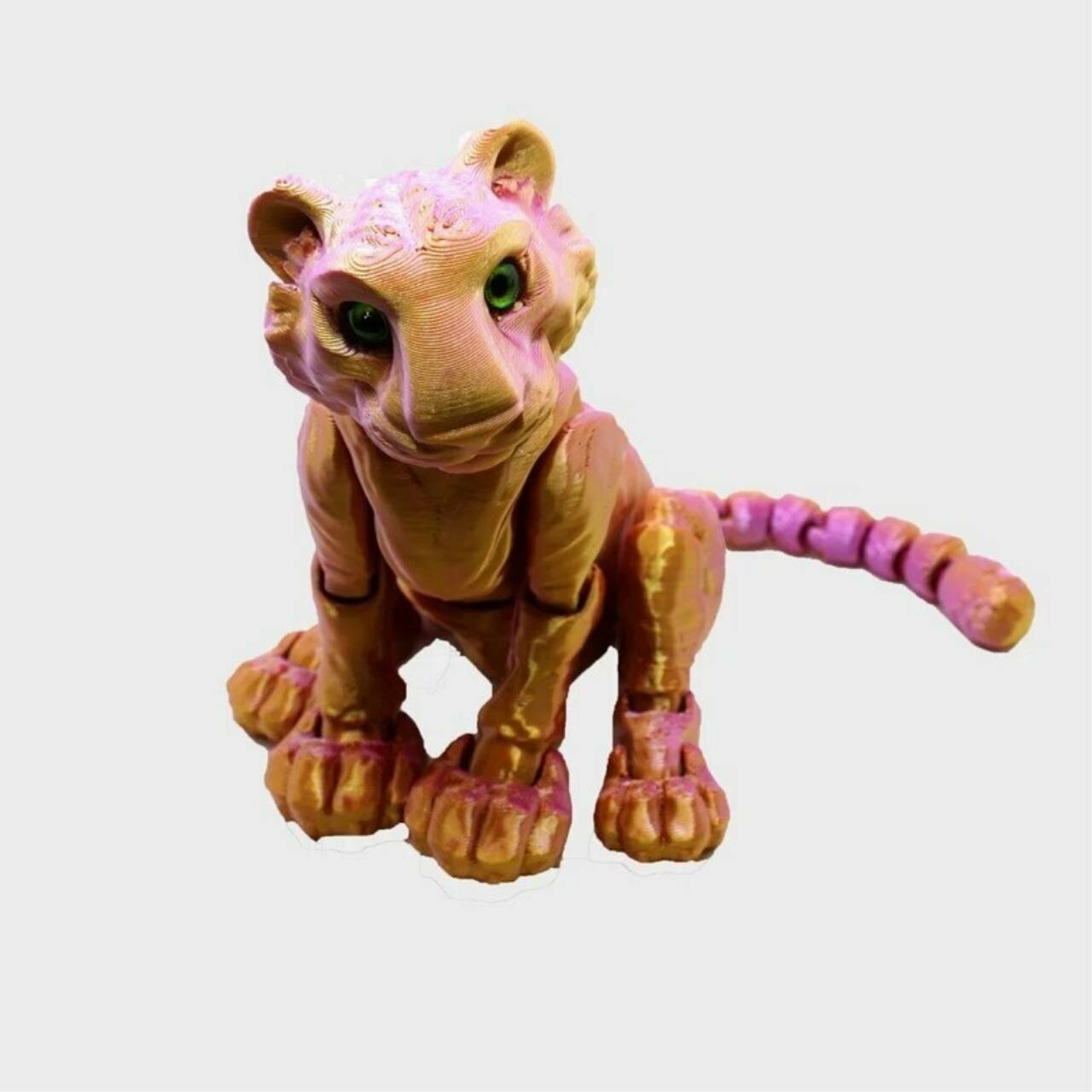 3D фигурка подвижная "Тигр Гектор" цвета в асс. в к 10x10x10 см