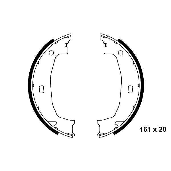 ATE 03.0137-0379.2 (03013703792 / 34116761291 / 34411163244) колодки ручника BMW (БМВ) e46 98- / e81 / e87 / e90 / e91 04- / f20 / f21