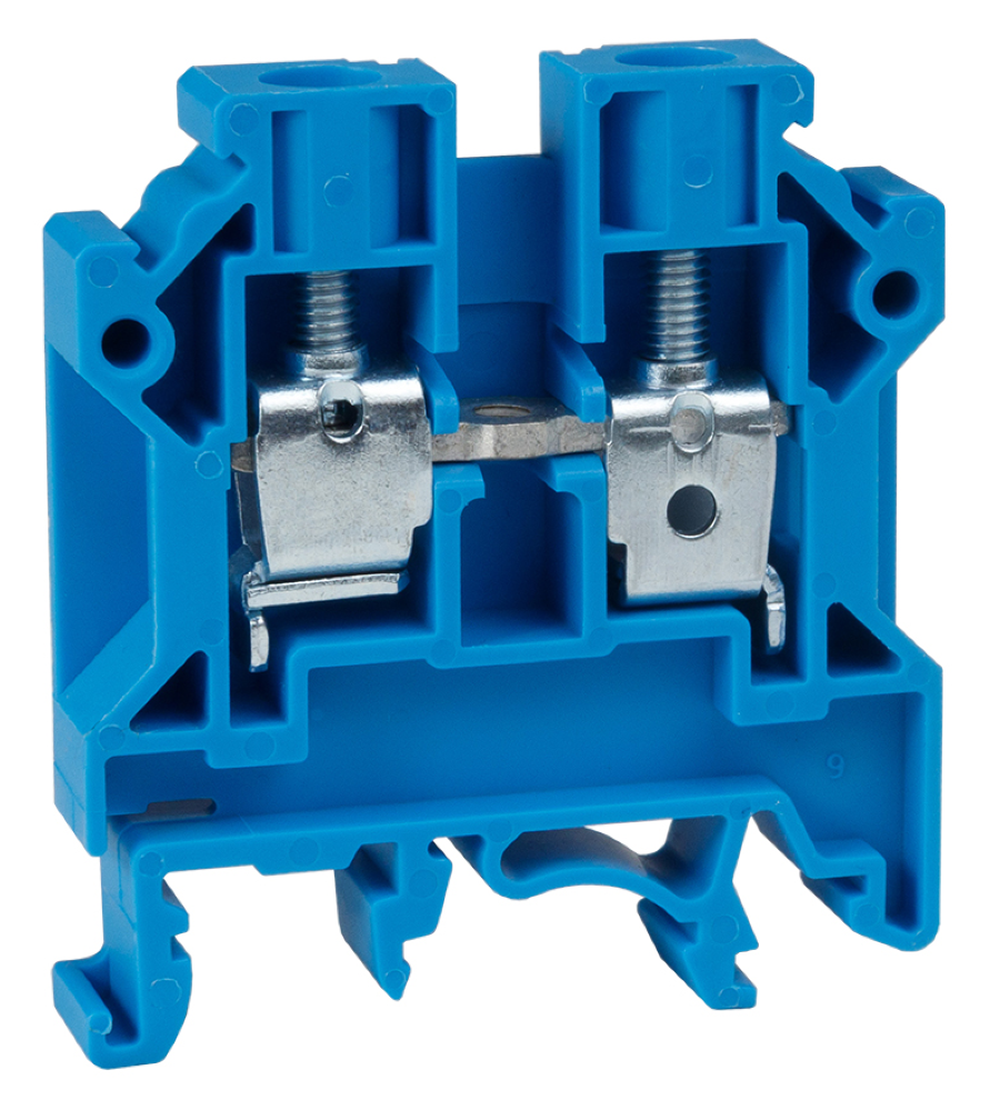 Клемма для проводов КЭАЗ OptiClip CTS-10-I-BU-57A проходная, синяя, 10мм2, 1шт. / зажим