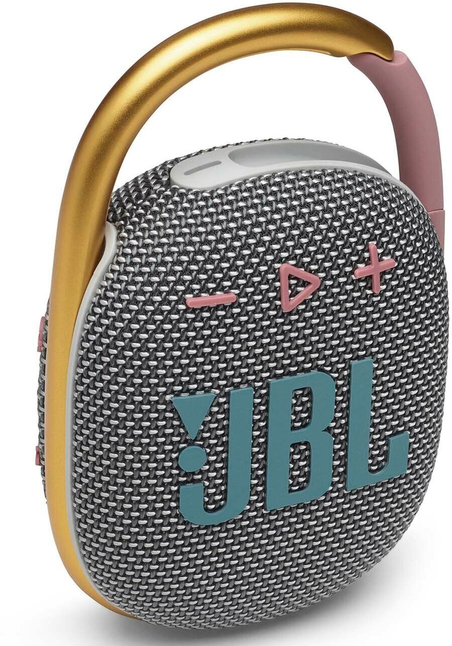 Портативная акустика JBL Clip 4, 5 Вт, (IP67) (серый) (Grey)
