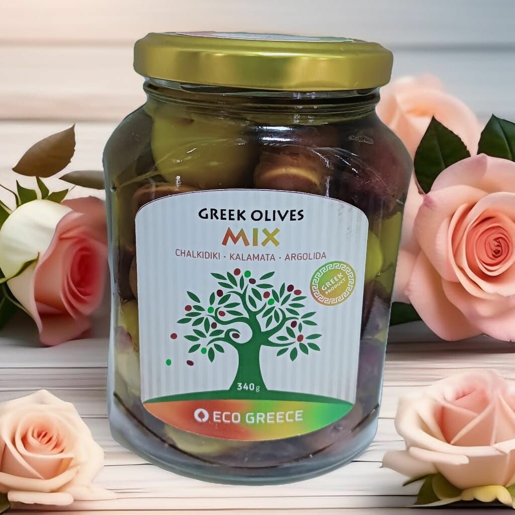 Оливки микс 3 вида, Греция, 340г