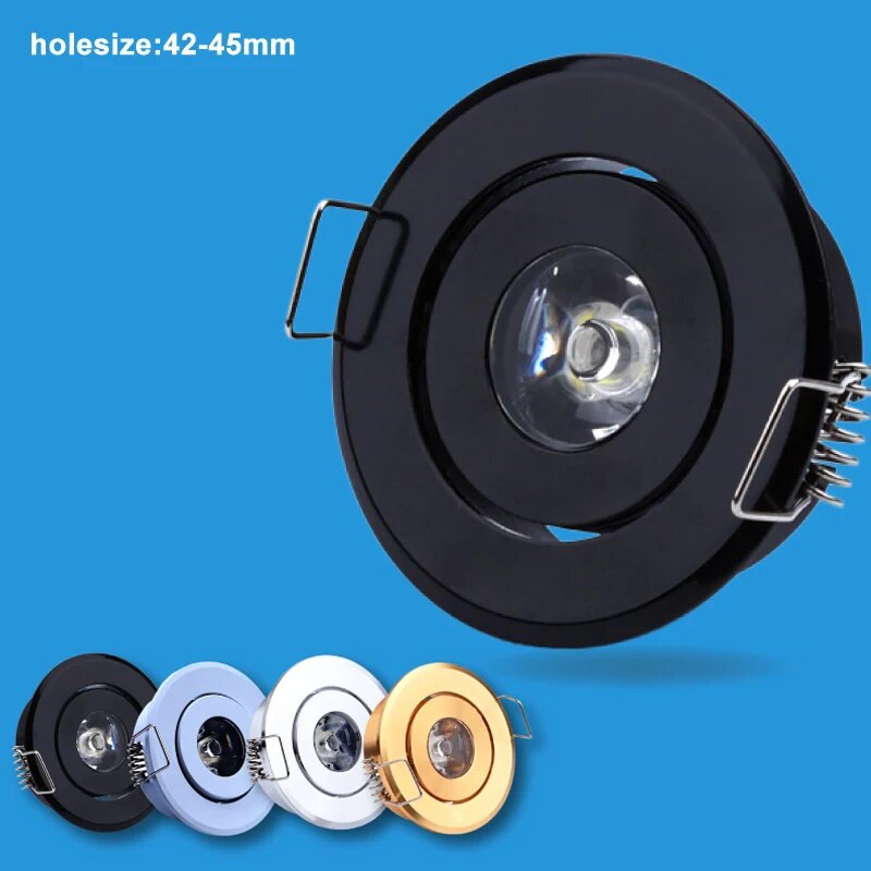 Мини светодиодный потолочный светильник теплый белый 3W dimmable black