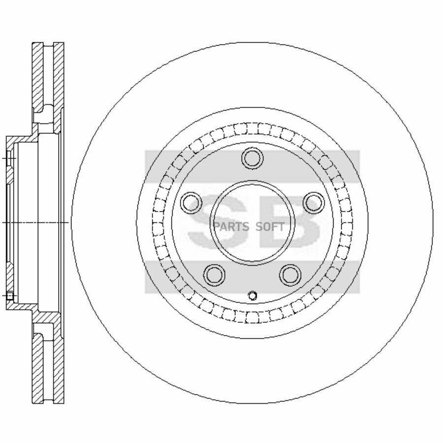 SD4455 SANGSIN BRAKE Диск тормозной MAZDA 6 18-/CX-5 17-/CX-9 16- передний вентилируемый D 320мм.