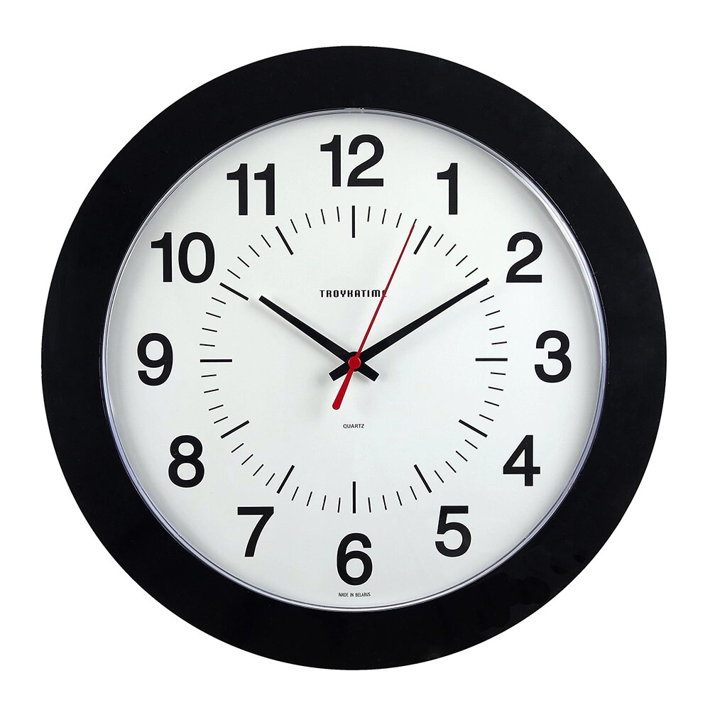 Часы настенные Тройка Классика черные d30,5 см