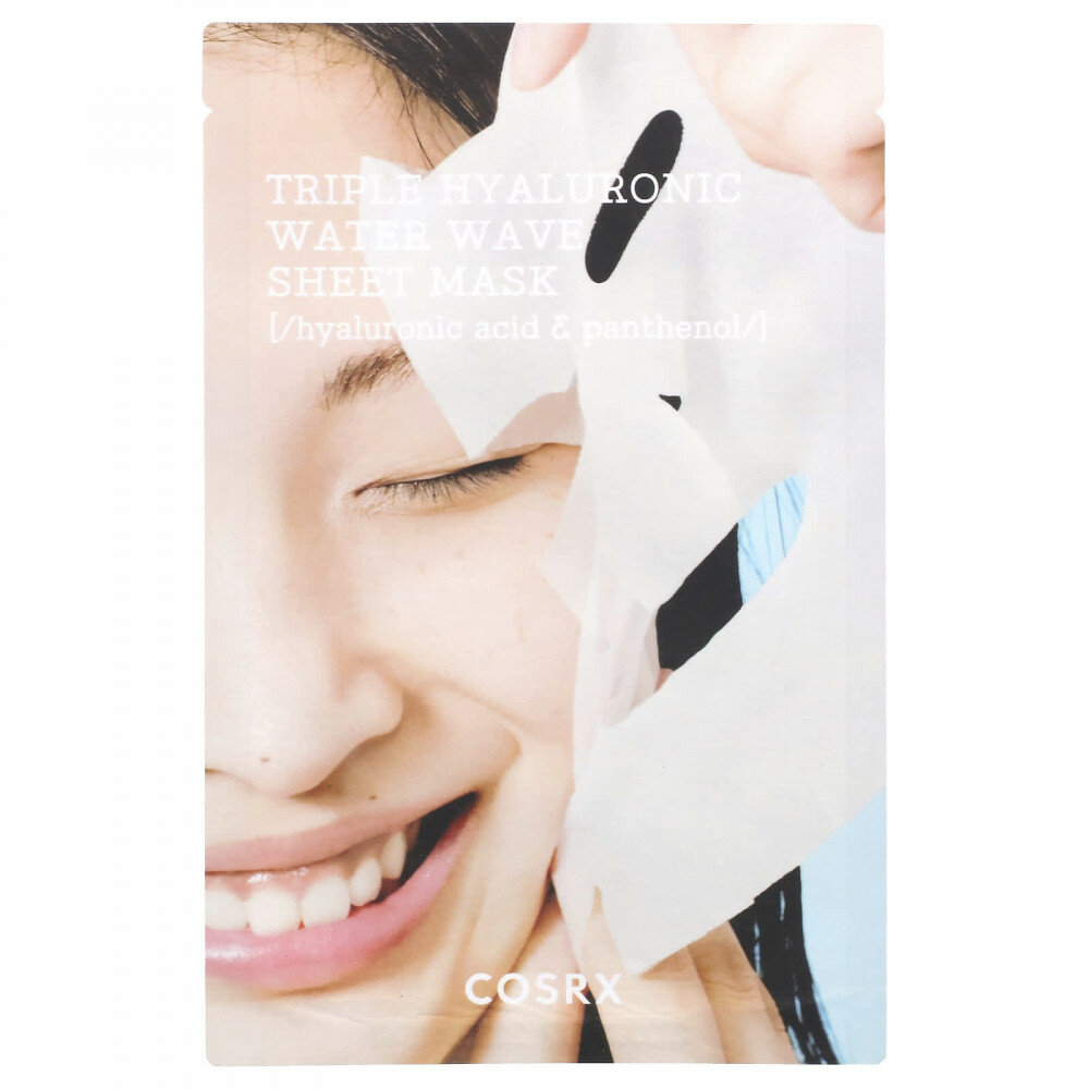 CosRx, Hydrium, тканевая маска с тройной гиалуроновой кислотой и водной волной, 1 тканевая маска, 20 мл (0,67 жидк. унц.)