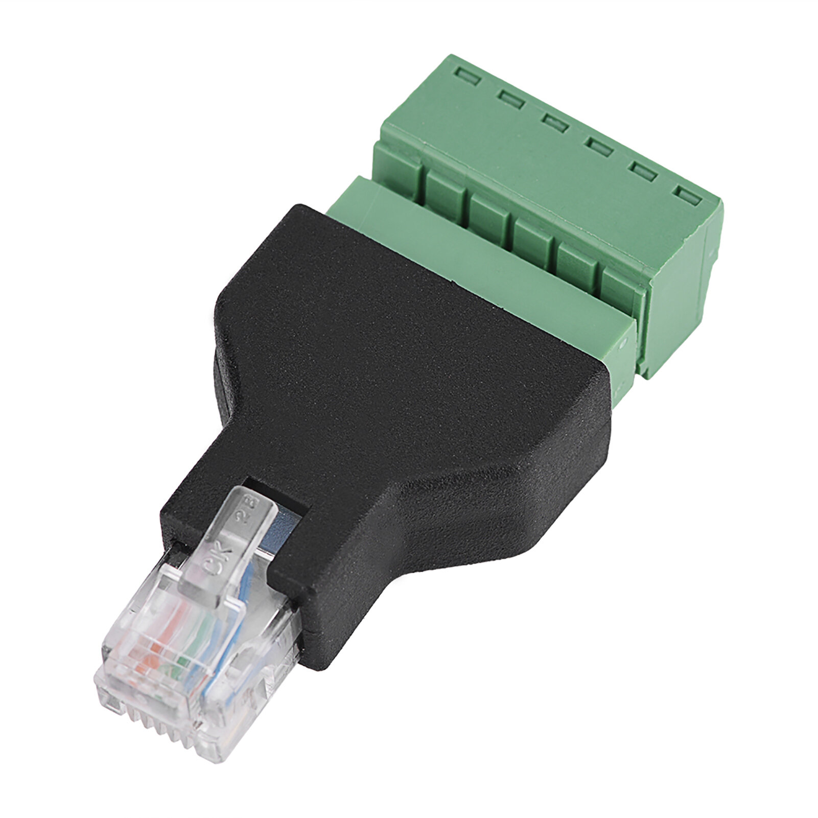 1pcs Ethernet RJ12 6P6C Мужчина -6 -контактный винтовой клеммы адаптер разъем адаптер