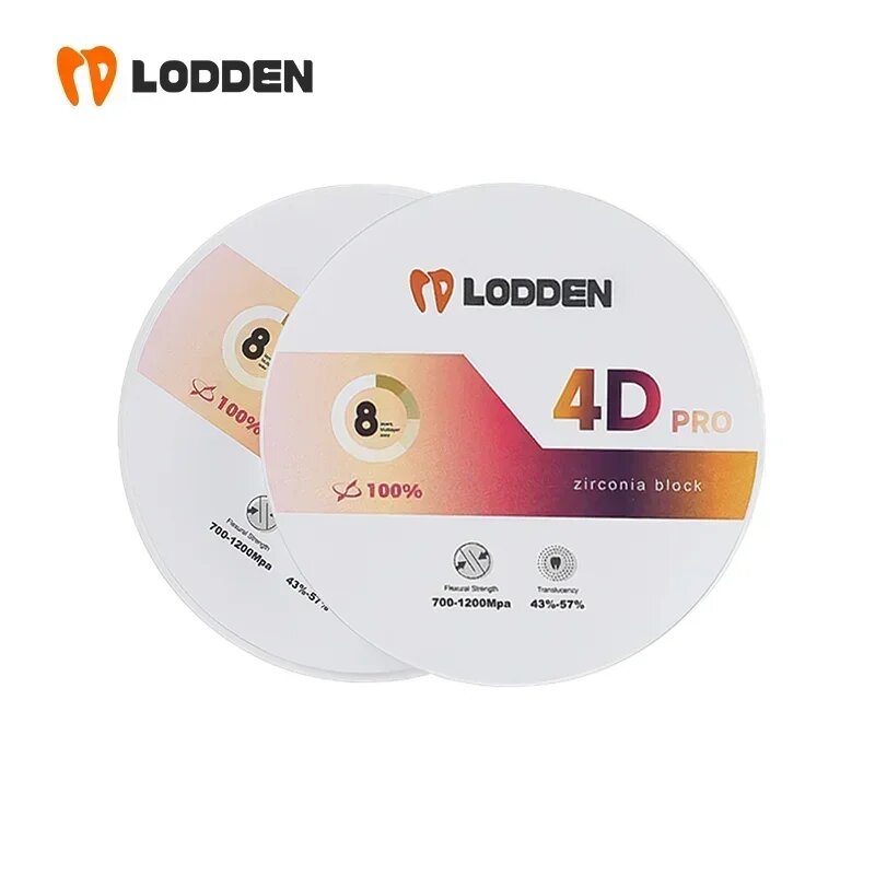 Lodden Dental Lab 4D Pro Циркониевые блоки 8 слоев 98мм 16mm A2