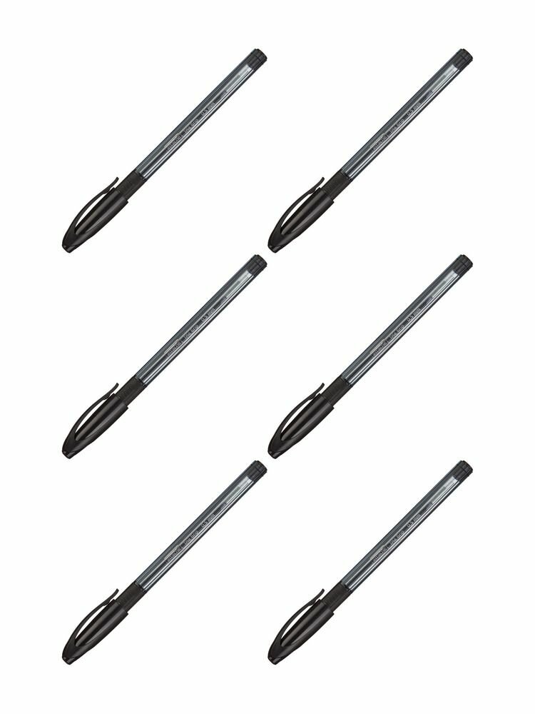 Attache Ручка шариковая неавтоматическая Glide TrioGrip 0,5мм, черная, 6 шт