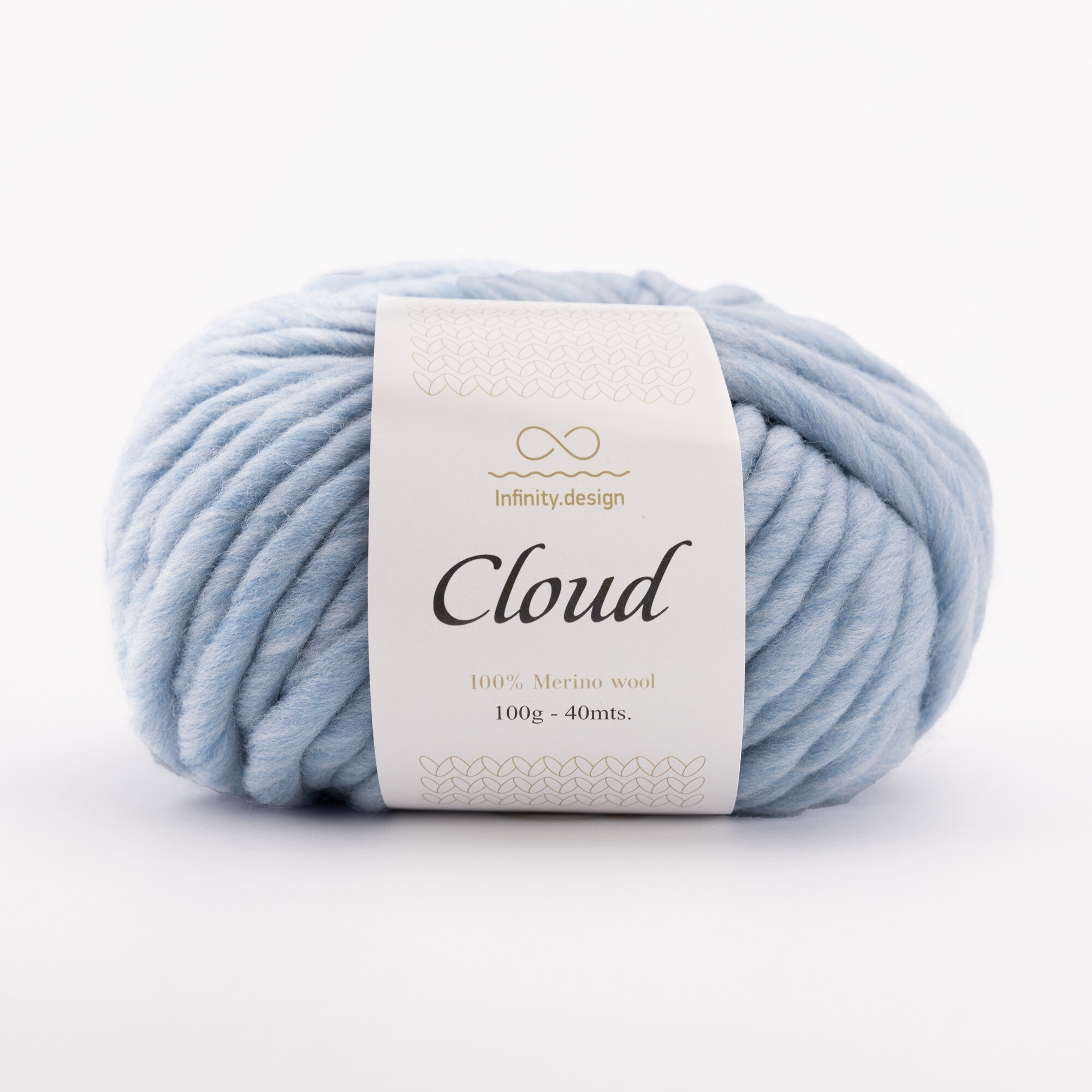 Пряжа INFINITY Cloud 0036 (2 мотка), 100% мериносовая шерсть, 100г, 40м